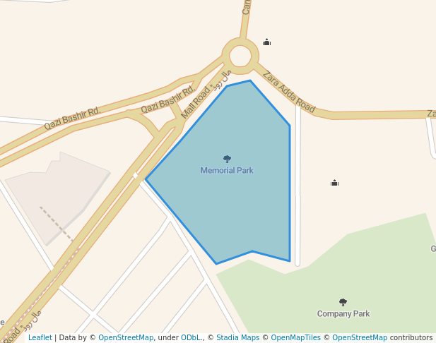 Memorial Park in Mardan | Map and Routes