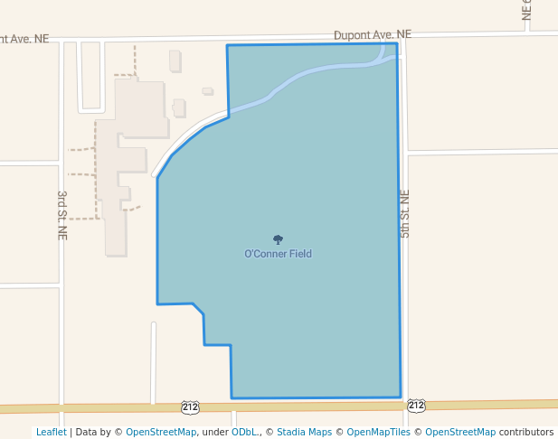 O'Conner Field in Renville | Map and Routes