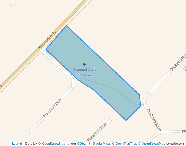 Rosebud Close Reserve in Huntingdale | Map and Routes
