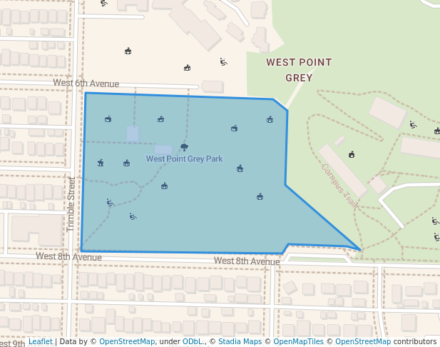 West Point Grey Park in Vancouver | Map and Routes