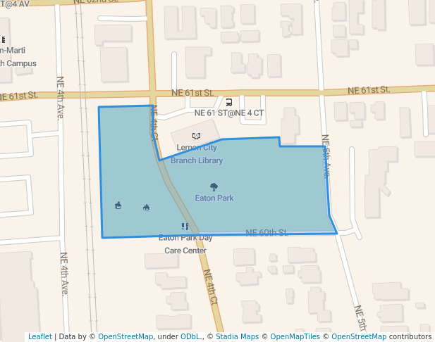 Eaton Park in Miami | Map and Routes