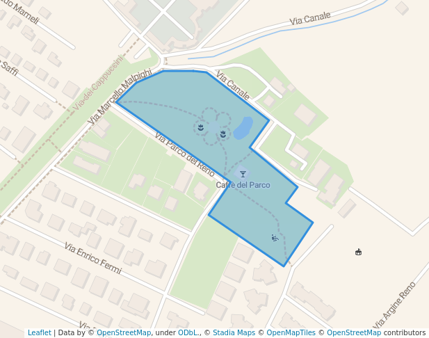 Parco del Reno in Cento | Map and Routes