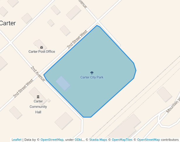 Carter City Park in Carter | Map and Routes