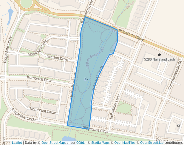 Belvedere Park in Lone Tree | Map and Routes