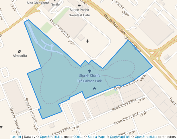 Shaikh Khalifa Bin Salman Park in Riffa | Map and Routes