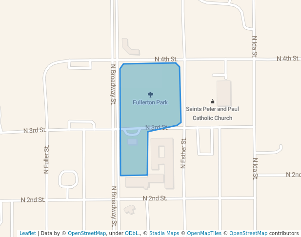 Fullerton Park in Fullerton | Map and Routes