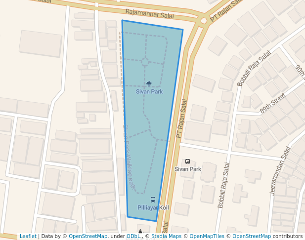Sivan Park in Chennai | Map and Routes
