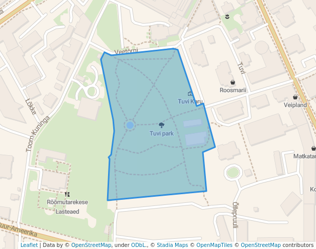 Tuvi park in Tallinn | Map and Routes
