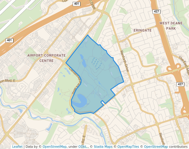 Centennial Park in Toronto | Map and Routes