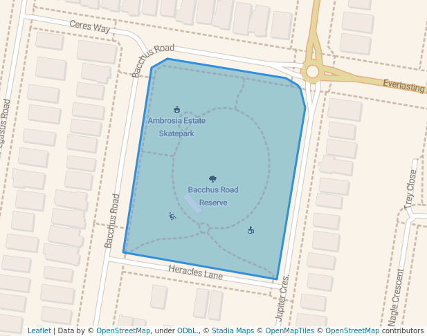 Bacchus Road Reserve in Cranbourne West | Map and Routes
