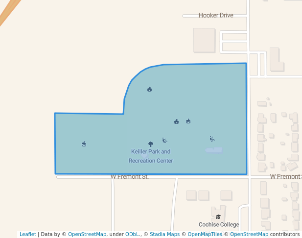 Keiller Park and Recreation Center in Willcox | Map and Routes