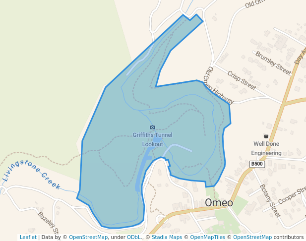 Livingstone Creek Reserve in Omeo | Map and Routes