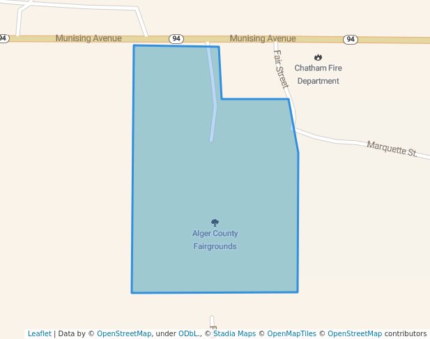 Alger County Fairgrounds in Chatham | Map and Routes