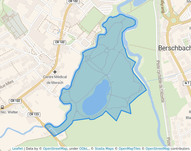 Parc communal de Mersch in Mersch | Map and Routes