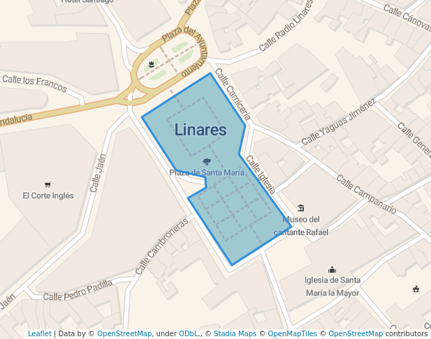 Plaza de Santa María in Linares | Map and Routes