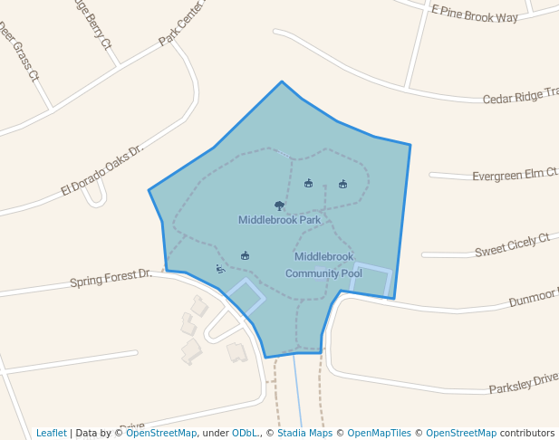 Middlebrook Park in Houston | Map and Routes