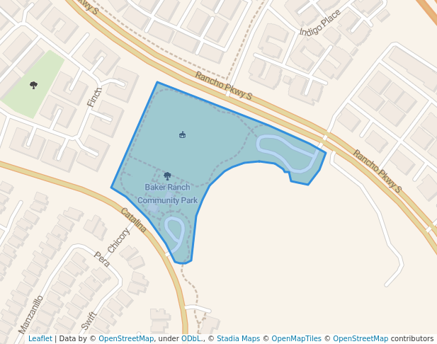 Baker Ranch Community Park in Lake Forest | Map and Routes