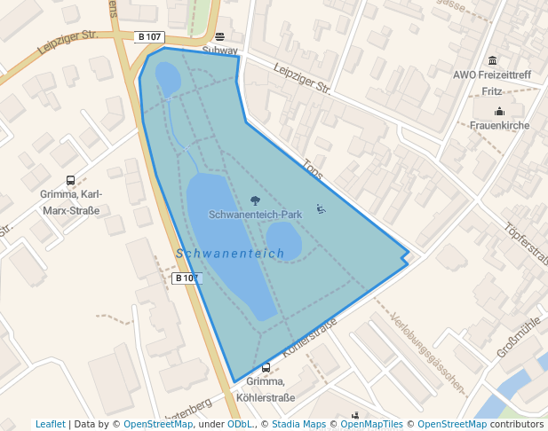 Schwanenteich-Park in Grimma | Map and Routes