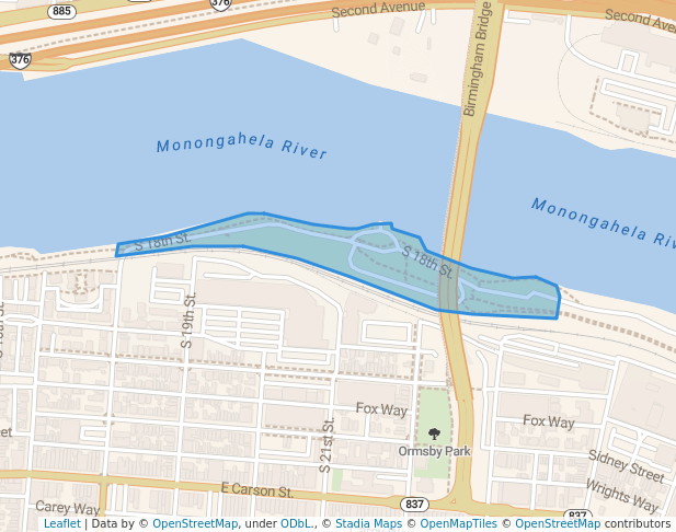 Southside Riverfront Park in Pittsburgh | Map and Routes