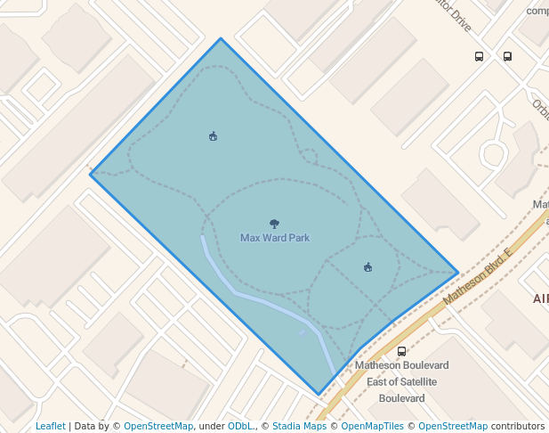 Max Ward Park in Mississauga | Map and Routes