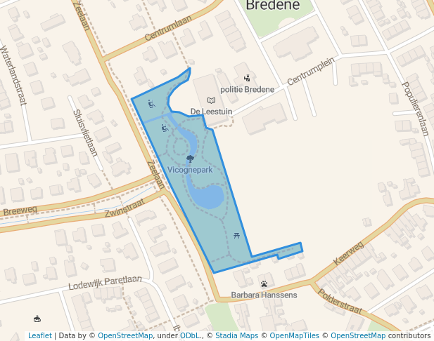 Vicognepark in Bredene | Map and Routes