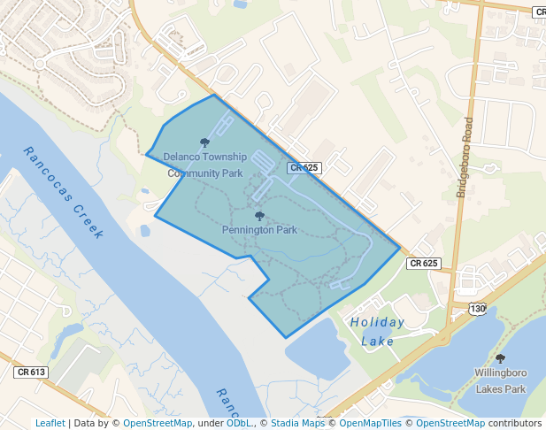 Pennington Park in Delanco | Map and Routes