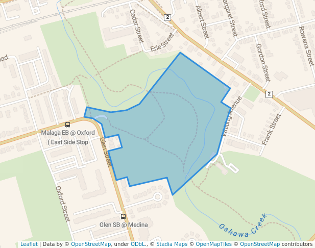 Cordova Valley Park in Oshawa | Map and Routes