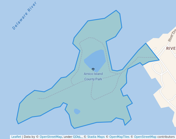 Amico Island County Park in Delran | Map and Routes
