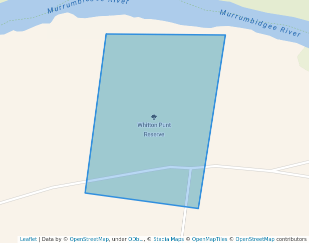 Whitton Punt Reserve in Darlington Point | Map and Routes