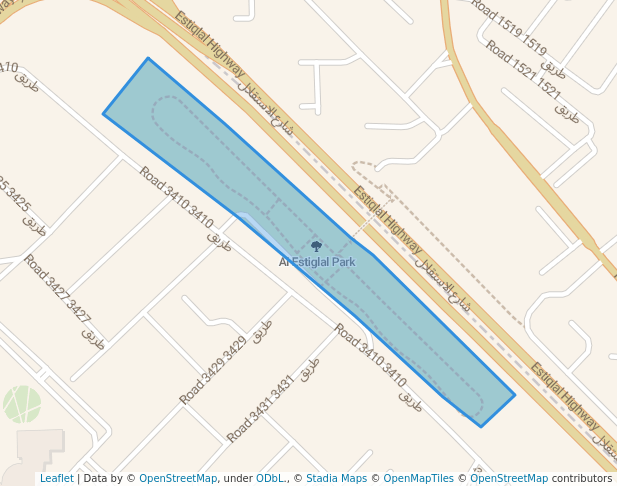 Al Estiglal Park in Riffa | Map and Routes