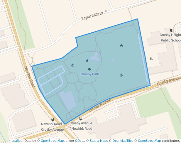 Crosby Park in Richmond Hill | Map and Routes