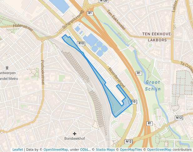 Park Spoor Oost in Antwerpen | Map and Routes