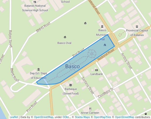 Basco Plaza in Basco | Map and Routes