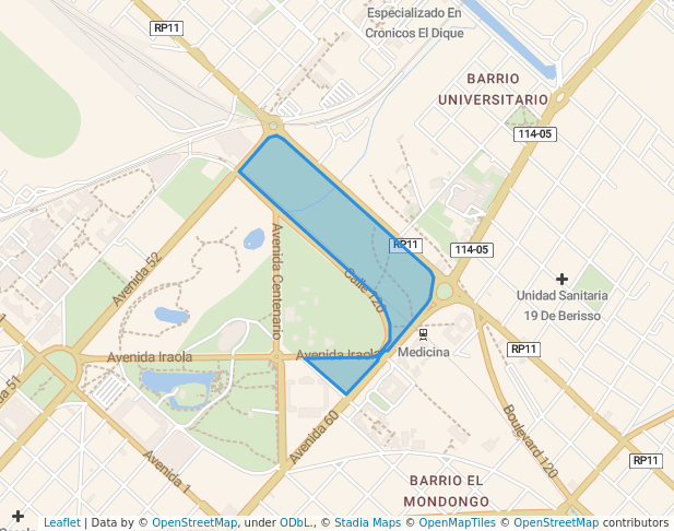 Paseo del Bosque in Berisso | Map and Routes