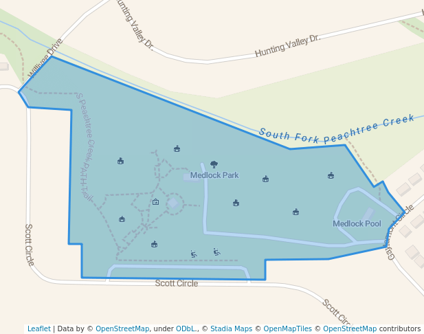 Medlock Park in Decatur | Map and Routes