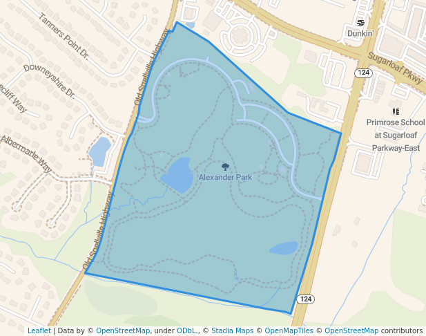 Alexander Park in Lawrenceville | Map and Routes