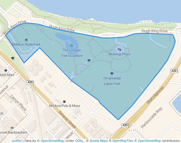 Nowingi Place in Mildura | Map and Routes