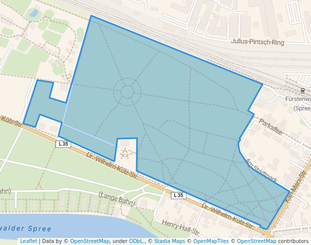 Stadtpark in Fürstenwalde/Spree | Map and Routes