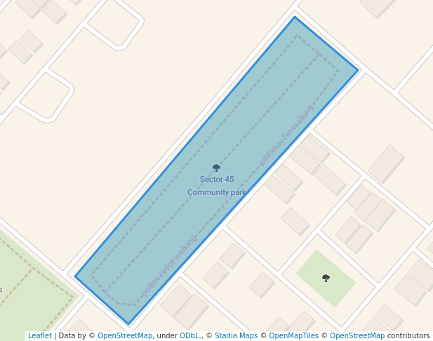 Sector 45 Community park in Gurugram | Map and Routes