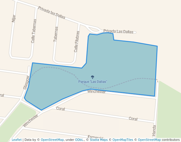 Parque "Las Dalias" in Guadalupe | Map and Routes