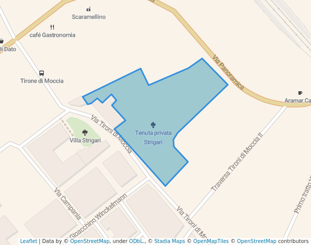 Tenuta privata Strigari in Ercolano | Map and Routes