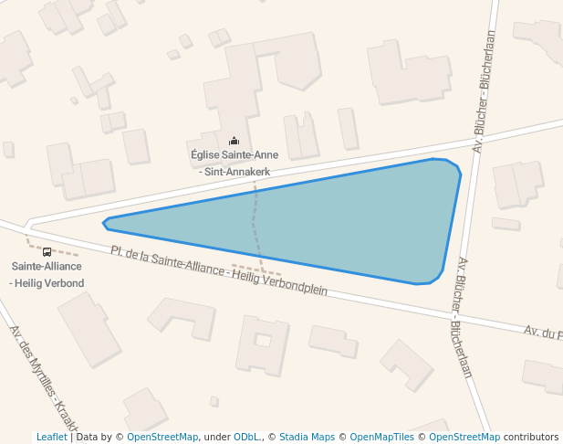 Place de la Sainte-Alliance - Heilig Verbondplein in Ukkel | Map and Routes