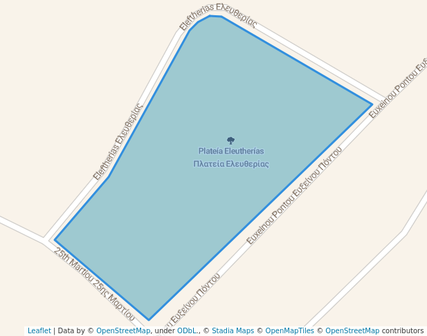 Πλατεία Ελευθερίας in Stamata | Map and Routes