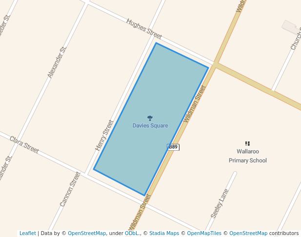 Davies Square in Wallaroo | Map and Routes