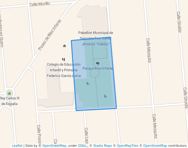 Parque "Blas Infante" in Fuente Palmera | Map and Routes