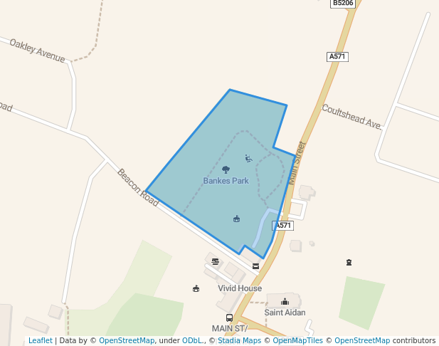 Bankes Park in Billinge | Map and Routes