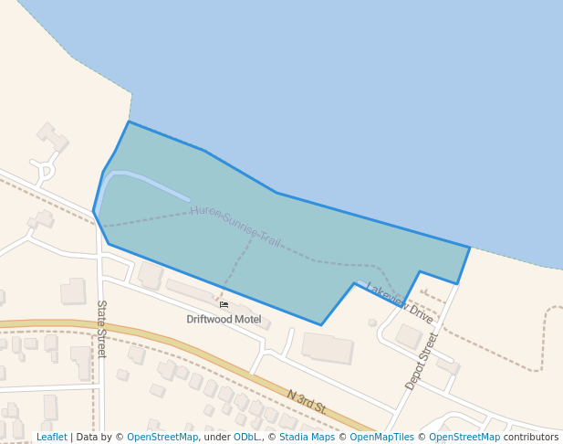 North Shore Park in Rogers City | Map and Routes