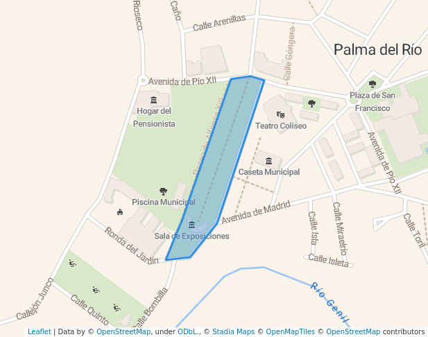 Paseo de Alfonso XIII in Palma del Río | Map and Routes