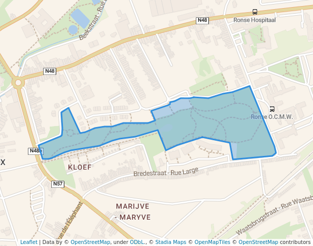 stadstuin in Ronse | Map and Routes