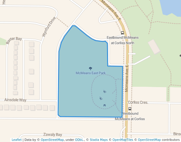 McMeans East Park in Winnipeg | Map and Routes